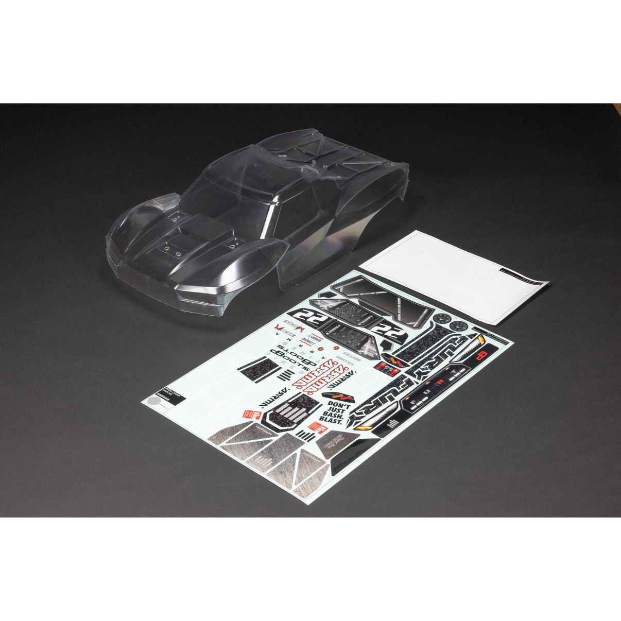 ARA-1581 1/10 Clear Body with Decals: FURY 2WD |The RC Shop at Dr Dans ...